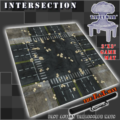F.A.T. Mats: Intersection 3x3 – Tabletop Renaissance Games & Hobbies